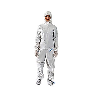 Ansell S-BDSH-6XL BioClean Drop-Down Garment with Hood, Anti-Static, White, Sterile, 6XL (Pack of 20)