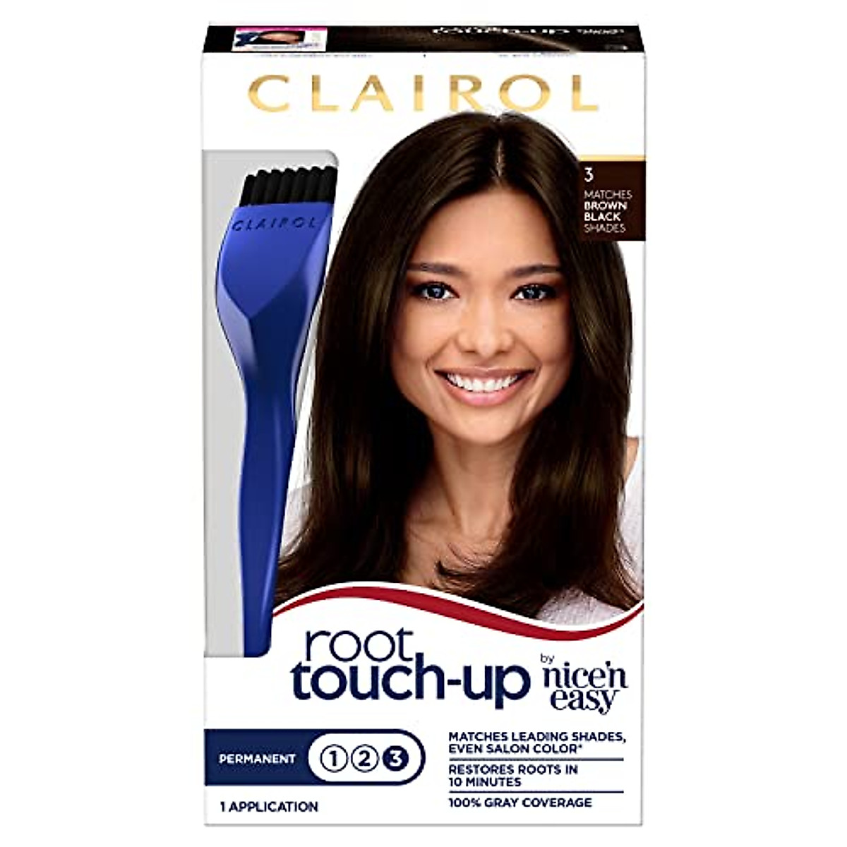 Clairol Root Touch-Up by Nice'n Easy Permanent Hair Dye, 1BRW Black Hair Color, Pack of 1