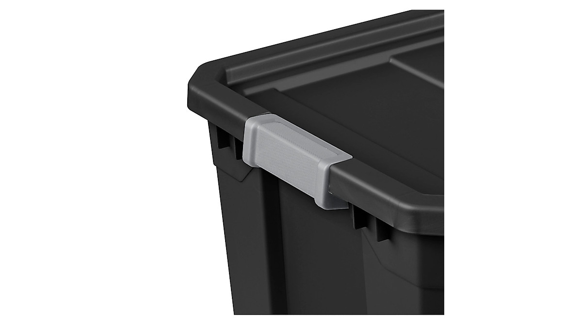 Sterilite Tote Stacker Black 19GA – Durable Storage Solution