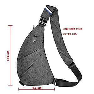 VanBasic Sling Bag Chest Backpack Casual Daypack Shoulder Crossbody Lightweight Anti Theft Outdoor Sport Travel Hiking for Men Women