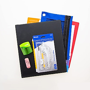 BAZIC Elementary School Kit Supply Box 86 Count for Elementary Student 3-6 Grades, Composition Book Ruler, Color May Vary, 1-Pack