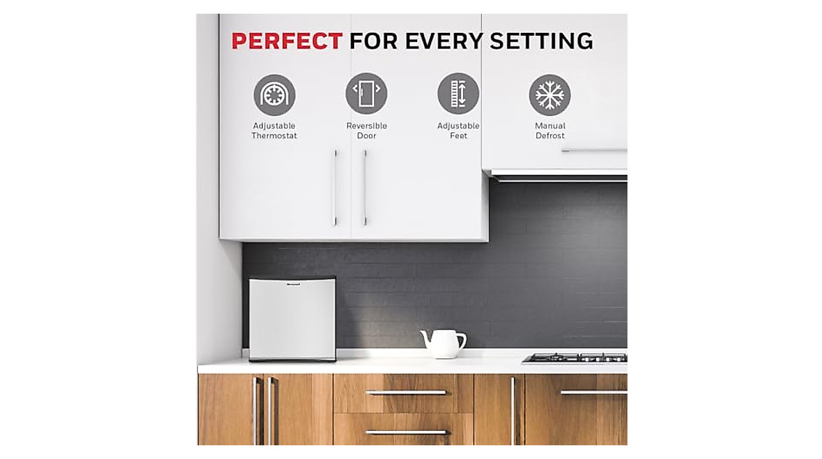Honeywell Mini Compact Freezer Countertop, 1.1 Cubic Feet, Single Door ...
