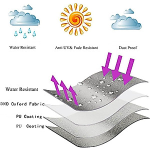 Garden Balsam Waterproof Rectangular Patio Table and Chair Cover Beige 108" L X 82" D X 28" H Outdoor General Purpose Furniture Covers Patio Furniture Set Cover