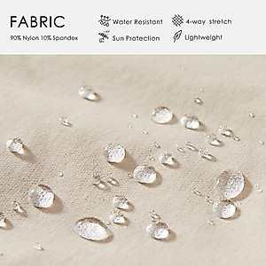 Willit Women's 7" Hiking Shorts Active Cargo Shorts Outdoor Quick Dry Summer Shorts with Pockets Water Resistant Khaki L