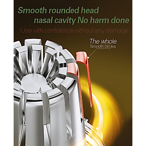 EKE Nose Hair Trimmer, Manual Nose Hair Remover Without Batteries, with 12 Double-Edged Blades, Painless, Waterproof, Easy to Clean and Carry.