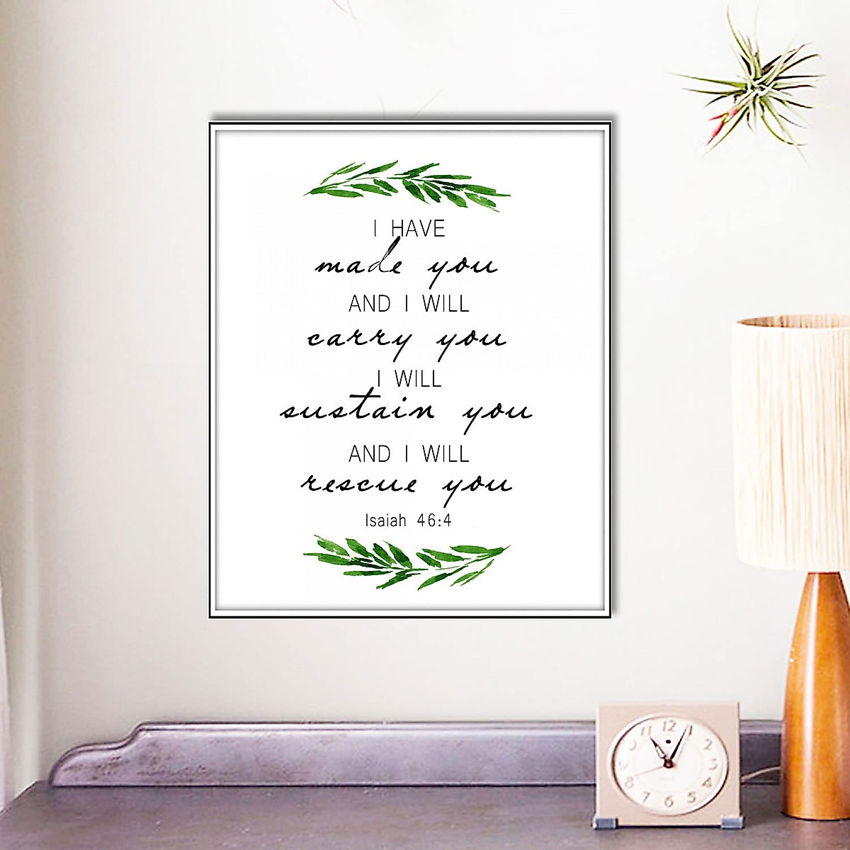 Isaiah 464 I Have Made You Bible Verse Art Wall Decor Art Prints for Home Dining Room Living Room Christian Gifts Wall Decor Frame NOT INCLUDED (8x10 inches)