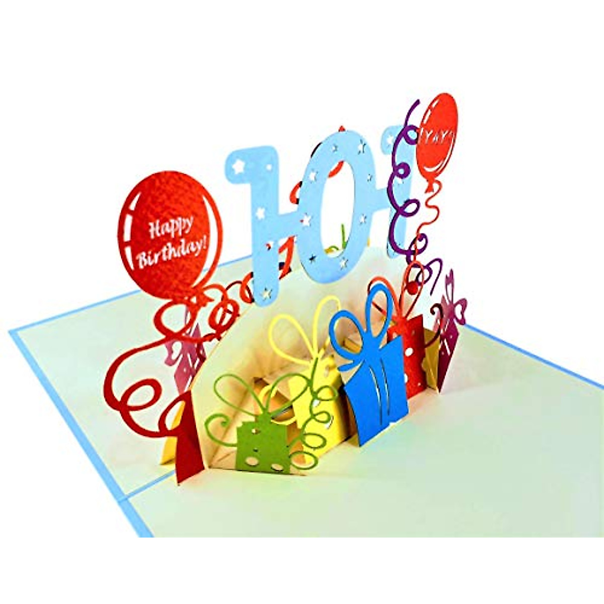 iGifts And Cards Happy 101st Birthday With Lots of Presents 3D Pop Up Greeting Card - Awesome, Cute, Fun, Gift, Unique, Special Occasion, Celebration, Husband, Wife, Best Friend, Congratulations