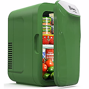 NXONE Mini Fridge,6 Liter/8 Can AC/DC Small Refrigerator,Portable Thermometric Cooler and Warmer Freezer Skincare fridge for Foods,Beverage,Medications, Home,Bedroom,Dorm,Office and Car
