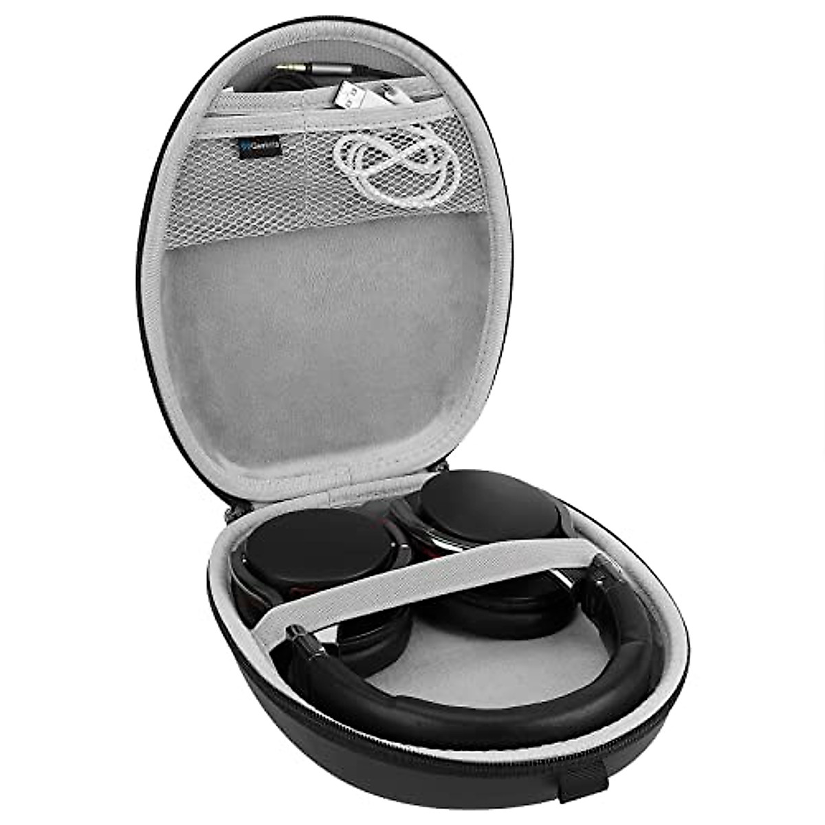 Geekria Shield Case Compatible with Sony WHXB700, WHCH520, WHCH500, XB950BT, XB950N1, XB950B1, WHCH720n Headphones, Replacement Protective Hard Shell Travel Carrying Bag with Cable Storage (Black)