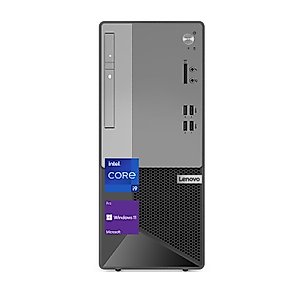 Lenovo V50t Gen 2 Business Tower Desktop, Intel Core i9-11900K Processor, 64GB RAM, 2TB SSD + 2TB HDD, DVD-RW, Display Port, HDMI, RJ-45, Wi-Fi, Wired Keyboard & Mouse, Windows 11 Pro, Black