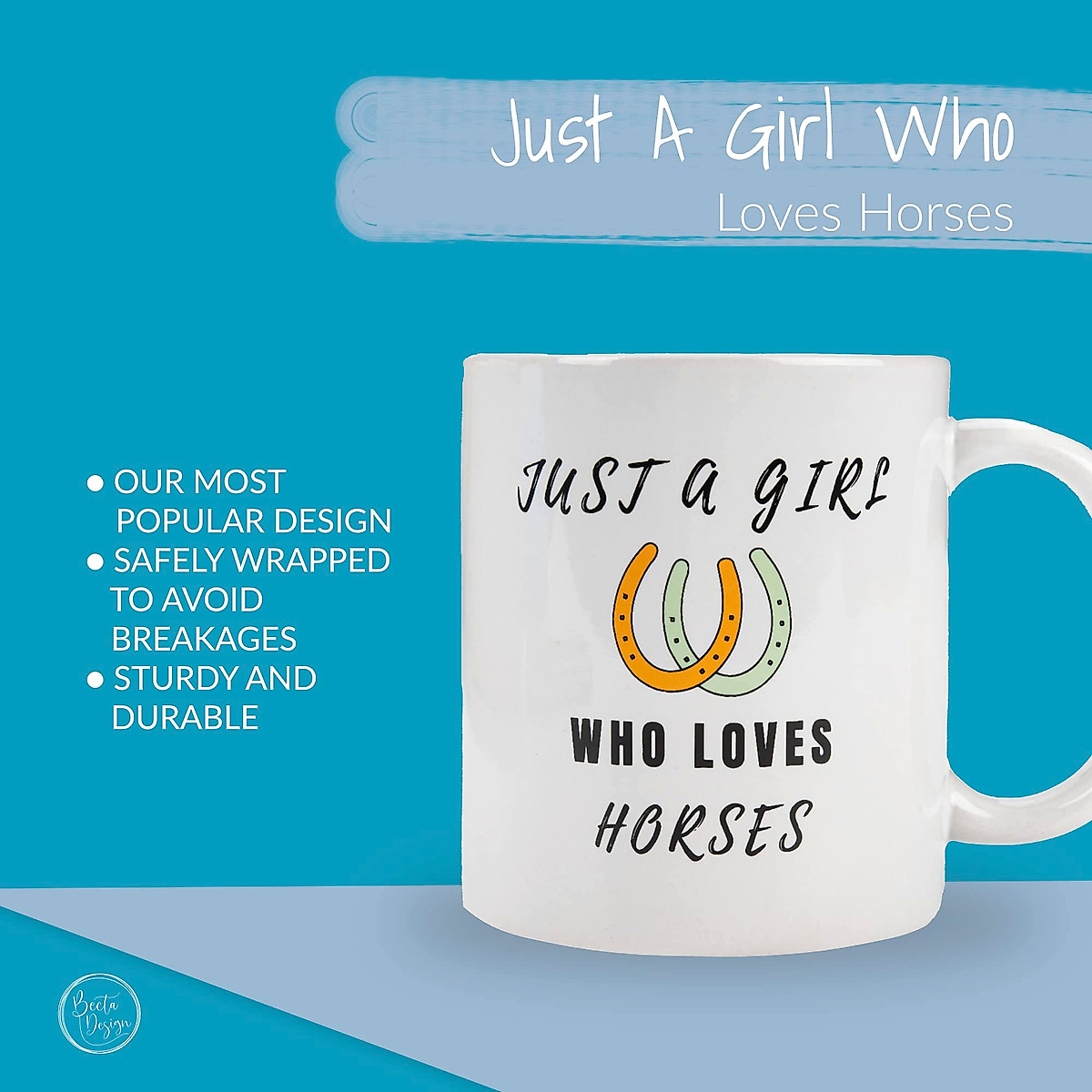 BECTA DESIGN Horse Lovers Gift Set - With 5 Hand Selected Horse gifts for Horse Lovers In a Beautifully Prepared Box - The Perfect Horse Gifts For Girls, perfect for Christmas and Brithdays