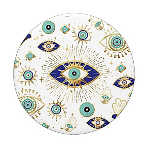 Evil Eye Yellow Indigo Blue Teal PopSockets Swappable PopGrip