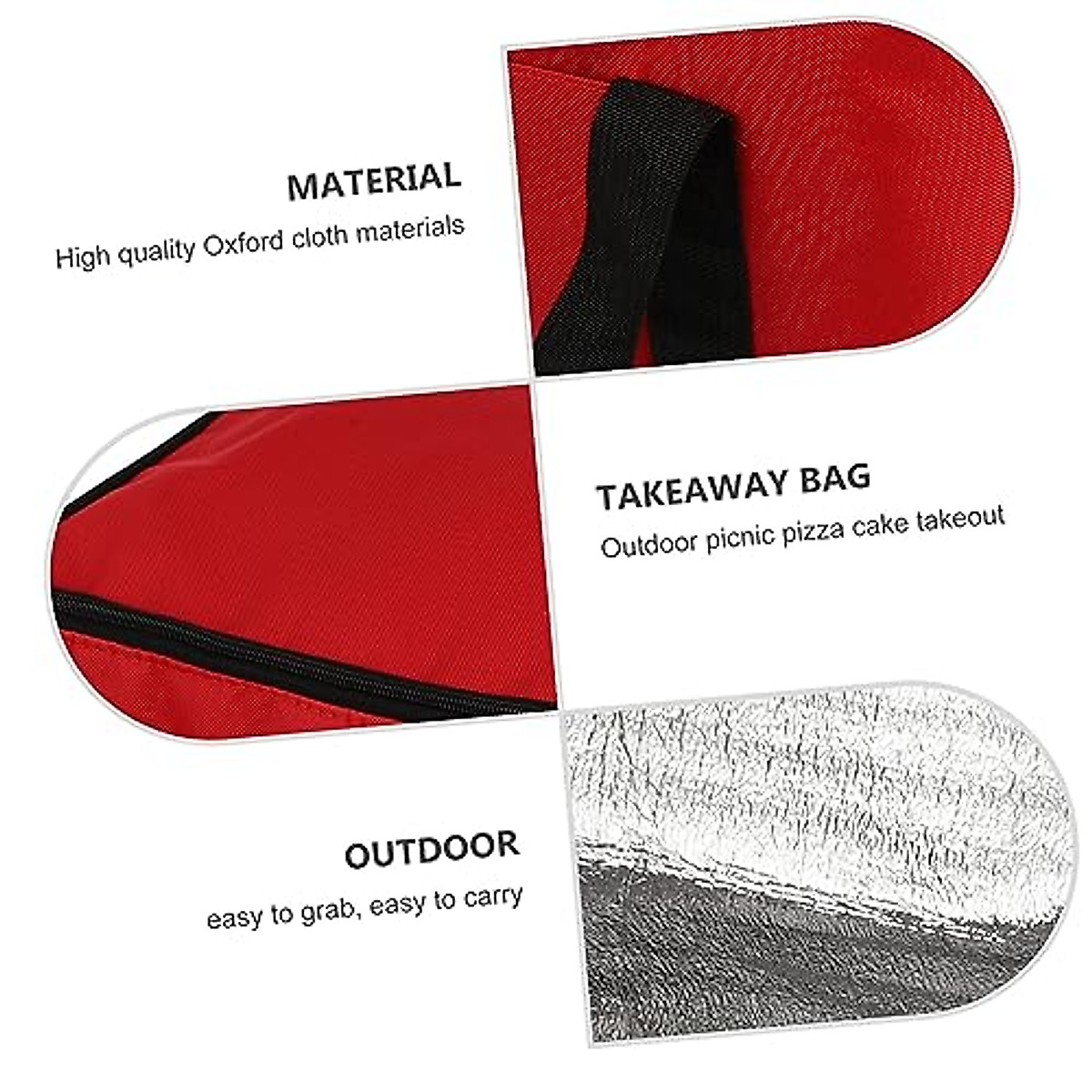 Baluue Pizza Cake Insulation Camping Heater Packing Bags for Suitcases Shopping Bags for Groceries Hot Food Delivery Bags Insulated Food Delivery Bag Insulated Pizza Delivery Bags Red Car