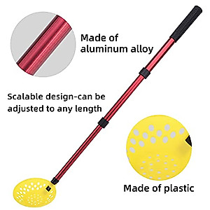 DECOHS Adjustable Ice Fishing Skimmer Scoop-Winter Ice Fishing Scooper with Long Handle-Ice Fishing Gear for Scooping out Ice While Fishing
