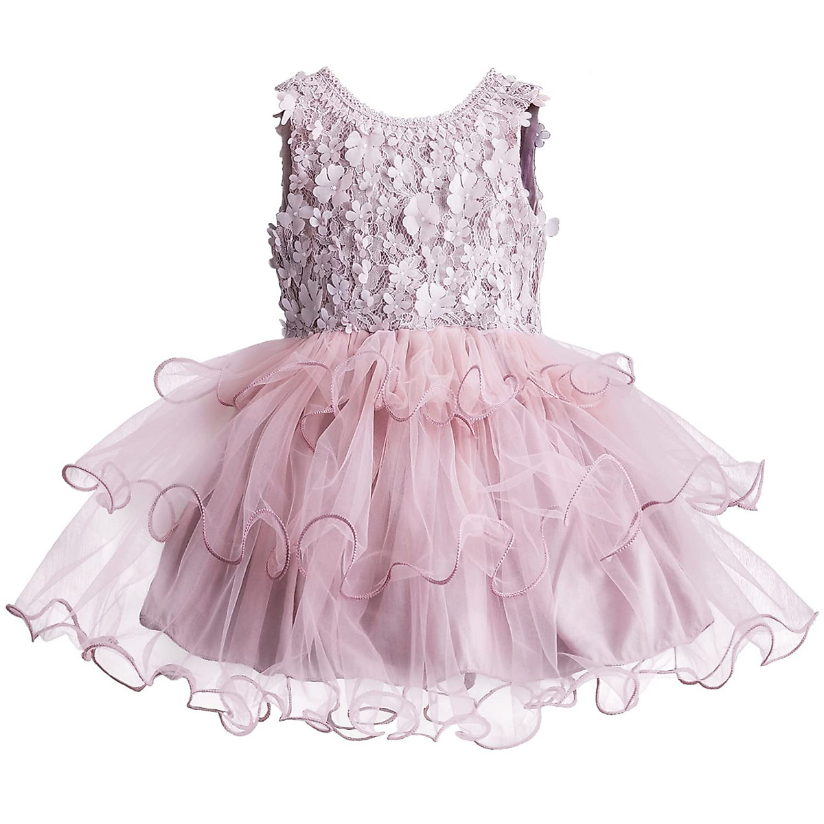 HNXDYY Flower Girl Princess Dress Tutu Sleeveless Birthday Party Summer Baby Clothes 678 Pink 2-3 Years
