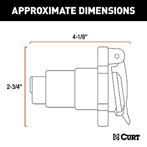 CURT 58150 Vehicle-Side 7-Pin RV Blade Trailer Wiring Harness Connector