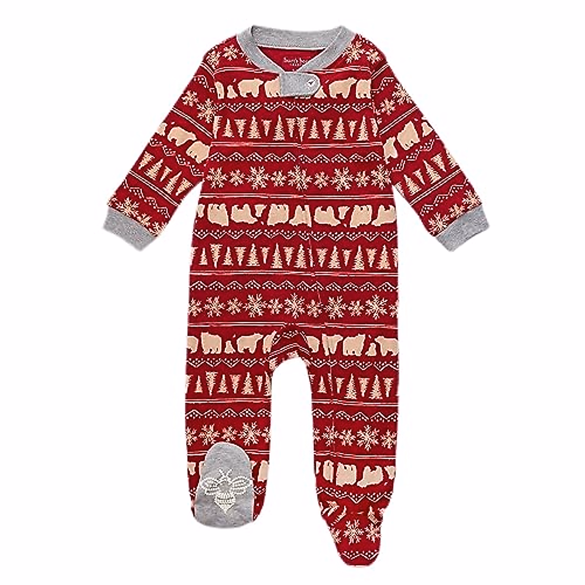 Burt's Bees Baby Sleep and Play PJs, 100% Organic Cotton One-Piece Zip Front Romper Jumpsuit Pajamas