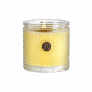 Aromatique Sorbet Textured Glass 6 oz Scented Jar Candle with Medal Medallion for Home Décor and Gift