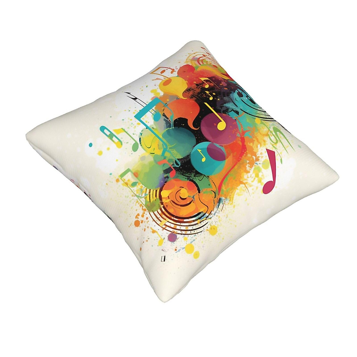 OUSIKA Abstract Music Themed Throw Pillow Covers Super Soft Morden Decorative Pillowcases Square Cozy Cushion Covers for Sofa Couch Bed Home Decor 16"X16"