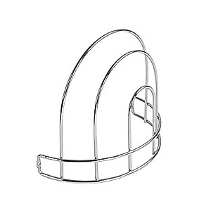 Spectrum Diversified Paper Holder & Organizer, Wall Mount or Countertop Display Perfect for Gift Bags & Wrapping Stations, Grocery Bag Holder, Sponge Cradle, Chrome