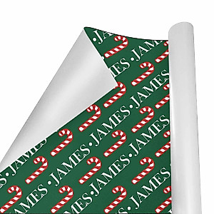 Artsadd Personalized Christmas Wrapping Paper Rolls for Boys&Girls Kids Adults, Custom Gift Wrapping Paper Roll 58 x 23 Inches