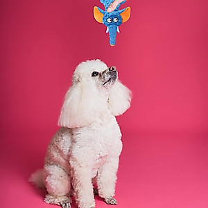 Grebest Pet Chew Toy Interactive Pet Toy Pet Toy Bite-Resistant Interactive Plush Dog Chew Toy Cartoon Elephant Shape Pet Squeaky Toy Pet Supplies Dark Blue