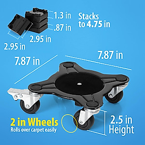 Heavy Duty Furniture Movers with Wheels - Set of 4 Furniture Dolly& Lifter Tool with 2800 lbs Load Capacity, Easy Sliders Dolly for Moving Appliances, Sofa, Tables, Refrigerators, Cabinet, and Piano