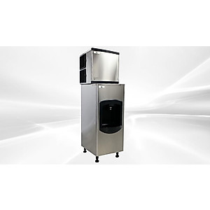 Commercial Ice Maker Hotel Ice Maker with Large Dispenser- 350 lb/per Day NSF Certified HD-130B