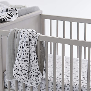 HonestBaby Organic Cotton Changing Pad Covers (Set of Two), Gray Heather, One Size