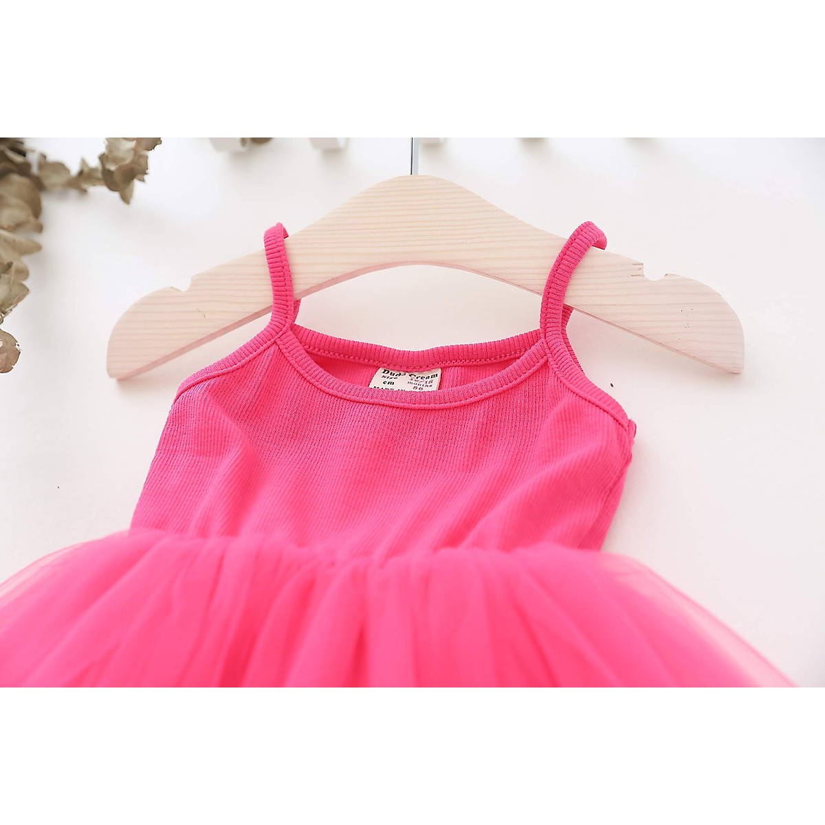 XUNYU Baby Girls Tulle Dresses Toddler Infant Tutu Dress Cotton 6 Months-7 Year Princess Birthday Sundress Rose