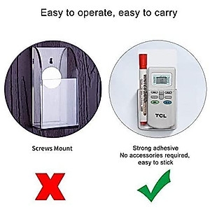 ARNARKOK 2 Pack Set Damage-Free Acrylic Wall Mount Organizer Storage Box for Phone Remote Control Holder