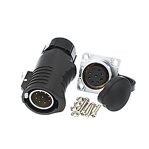 LP20 9 Pin Outdoor Waterproof Bulkhead Quick-Disconnected Power Industrial Circular Connector for Solar Generator RV Solar Panels