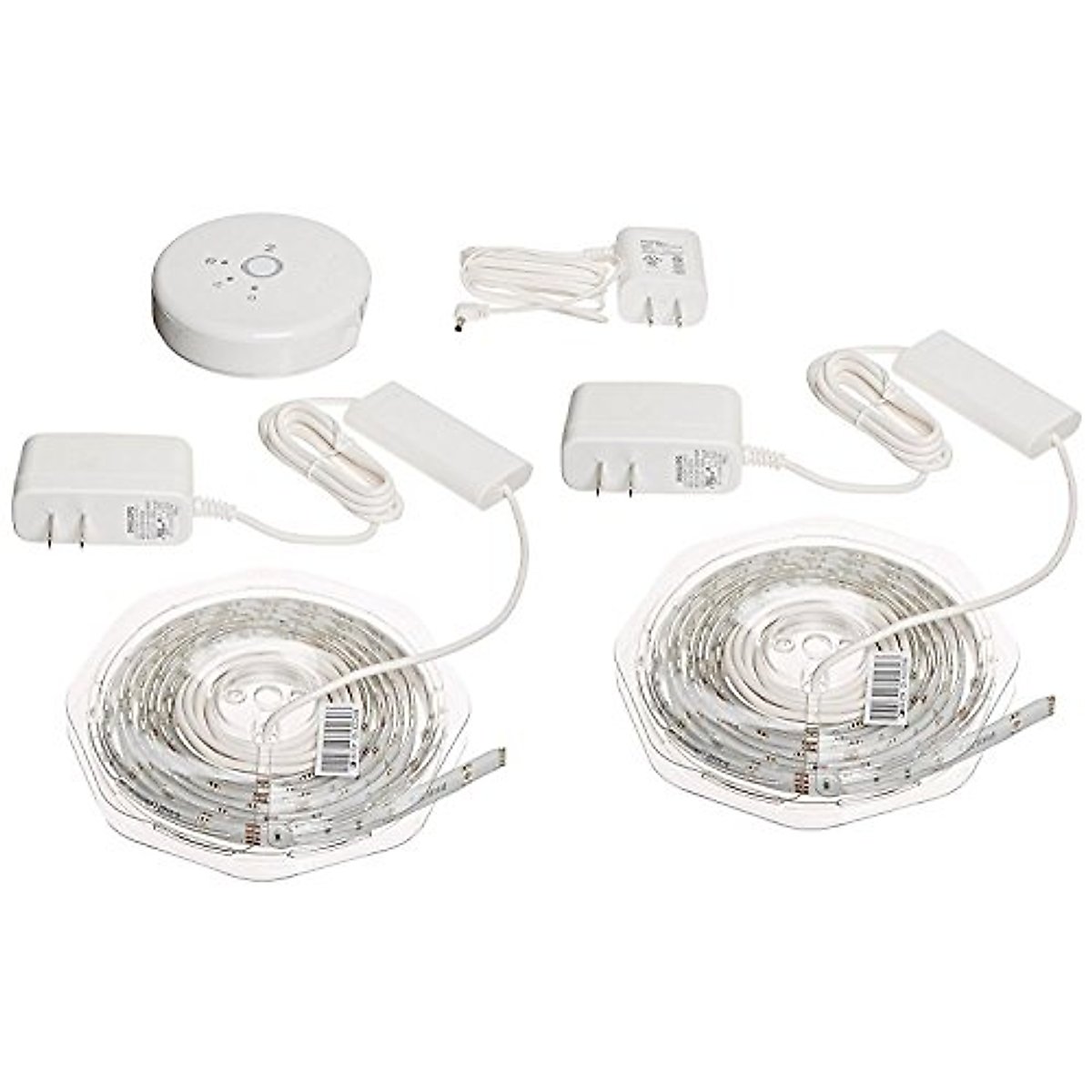 Philips Hue LightStrip 2-Pack Dimmable LED Smart Light Starter Kit (Older Model, 2 LightStrips and 1 Bridge, Compatible with Amazon Alexa, Apple HomeKit and Google Assistant)