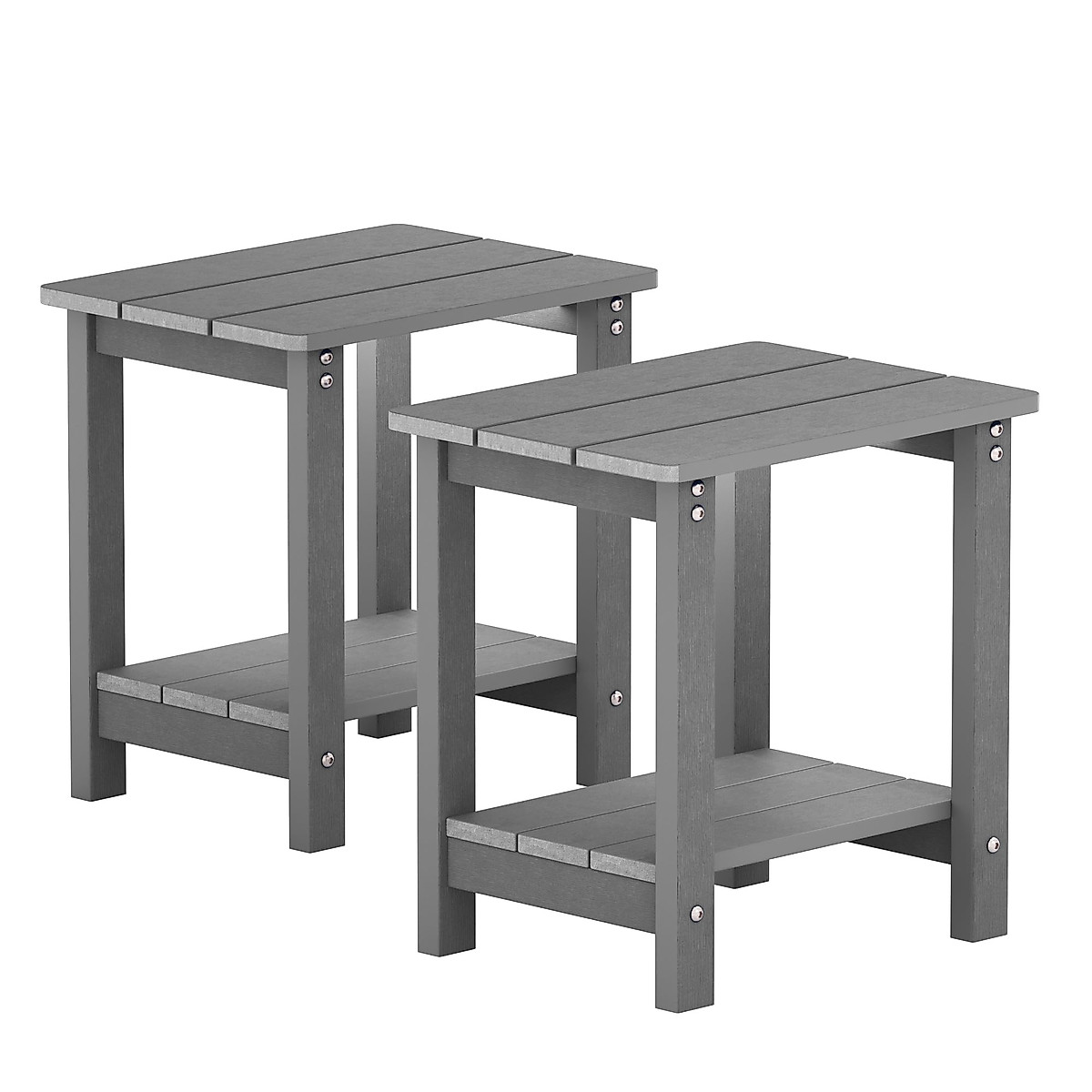 MXIMU Outside Adirondack Square Side Table, Weather Resistant Patio Table, Outdoor End Tables for Backyard, Pool, Indoor Companion, Front Porch