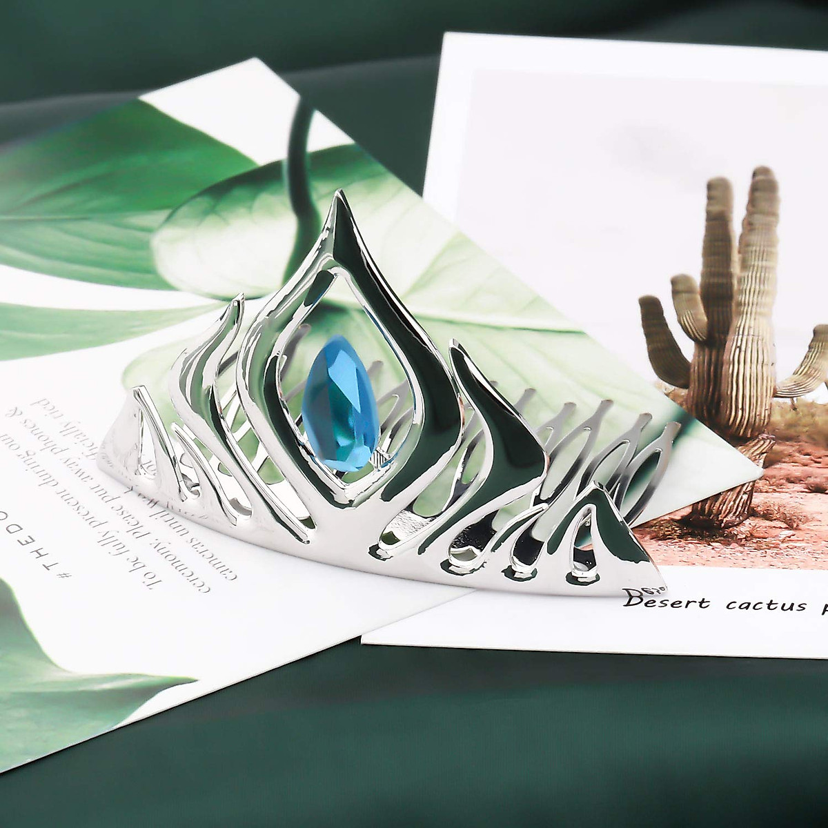 FAADBUK Frozen Elsa Tiara Coronation Crown Hairpin Frozen Coronation Crown Gifts Frozen Elsa Lover Gift (Silver-Crown)