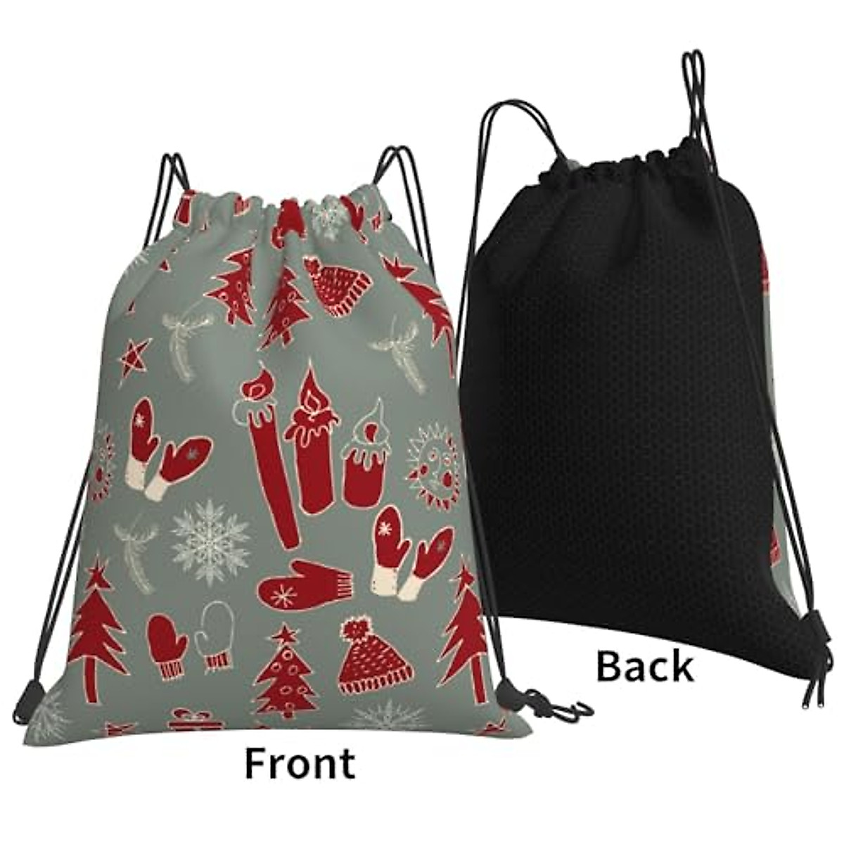 Delhiponics Red Decorative Elements Drawstring Backpack Waterproof Gym Sports Trave String Bag Adjustable Lightweight Drawstring Bag Sports Dance Sackpack