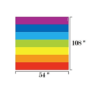 Oojami 4 Pack Rainbow Table Cover Rainbow Theme Tablecloth Party Supplies Ideal for Birthday Parties, Carnival, Baby Shower Table Cloth