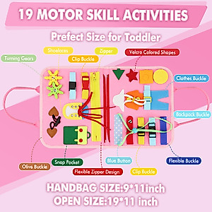 Busy Board for 1 Year Old Baby Busy Board for Toddlers 2-4 Montessori Toddler Busy Board Sensory Toys for Toddlers 1-3 Quiet Busy Book for Toddlers 1-3 Airplane Travel Montessori Toys for 2 Year Old