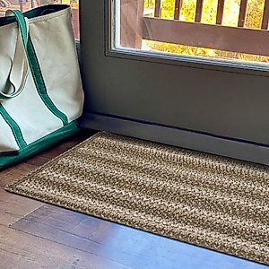 Homespice Chicory Country Kitchen Rugs and Washable Entry Rugs for Inside House 27x45, The Ideal Braided Rugs and Rustic Bathroom Rugs