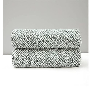 Soft Cashmere Acrylic Throw Blanket Fringe Throw Blanket Lightweight Cozy Shawl Warp Throw Blanket for Bed or Sofa Farmhouse Outdoor Throw Blankets, 51" x 67", Grey