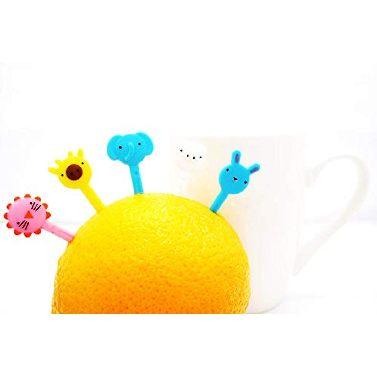 40PCS Animal Fruit Food Picks, Bento Box Picks, Mini Cartoon Animal Food Toothpicks, Lunch Bento Forks Picks for Kids