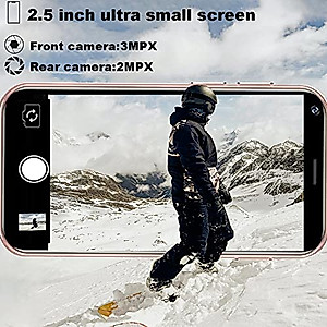 Hipipooo Super Small Mini Smartphone 3G Dual SIM Mobile Phone 1GB RAM 8GB ROM Android 6.0 Unlocked Kids Phone Pocket Cellphone (Pink)