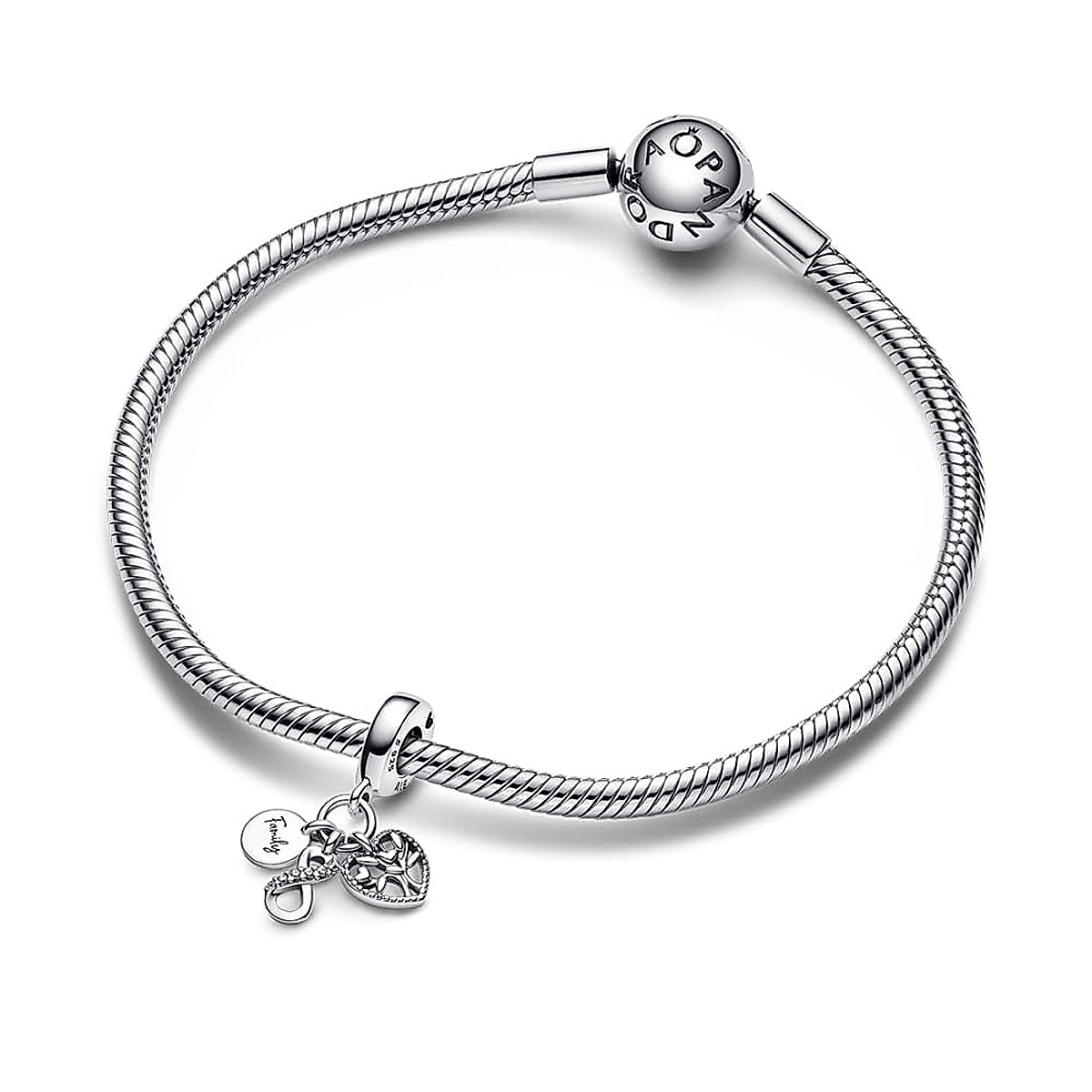 Pandora Family Infinity Triple Dangle Charm - Compatible Moments Bracelets - Jewelry for Women - Gift for Women in Your Life - Made with Sterling Silver & Cubic Zirconia