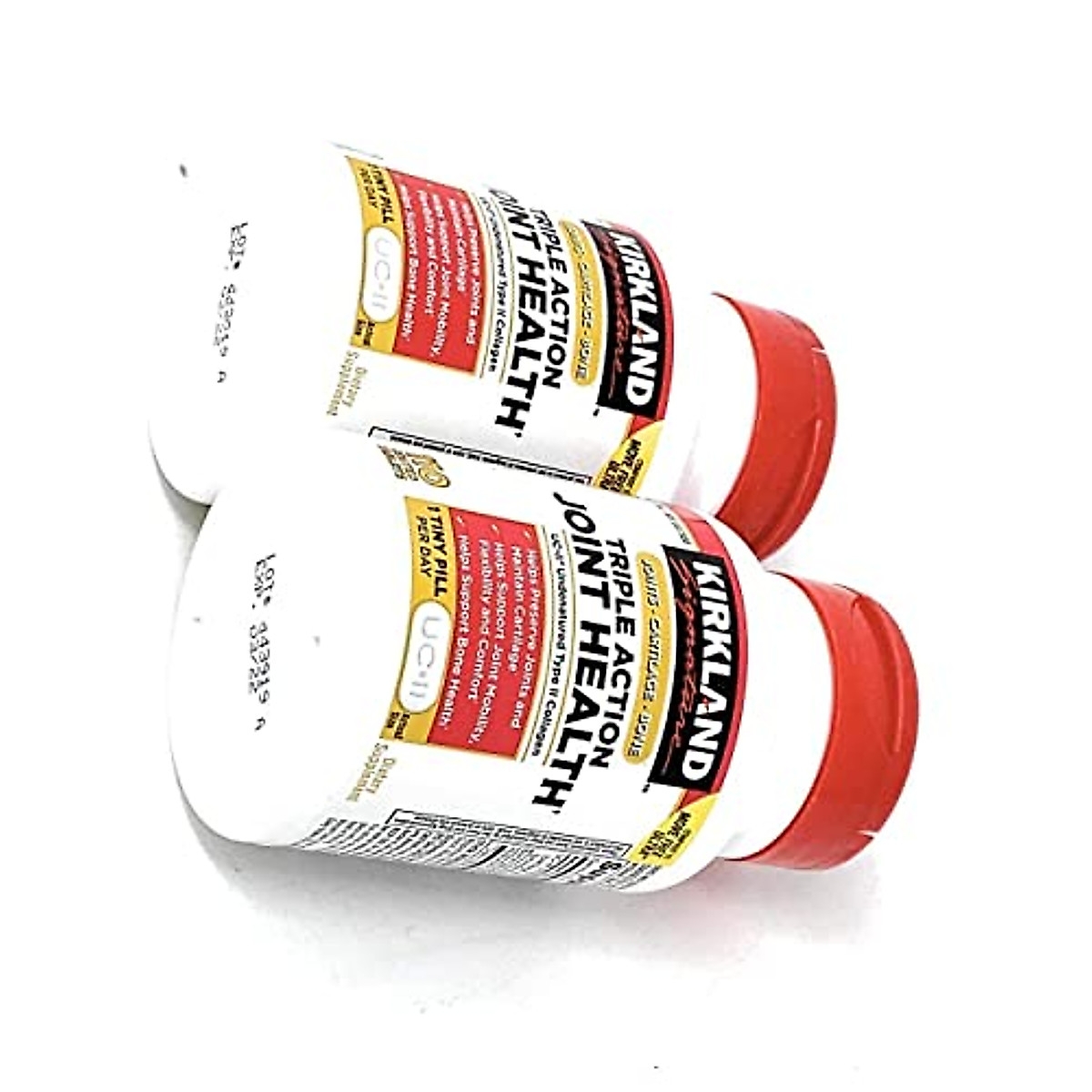 Kirkland Signature Triple Action Joint Health, UC•ll Undenatured Type II Collagen, Boron, Hyaluronic Acid,with Boron,110 Coated Tablets(Pack of 2)