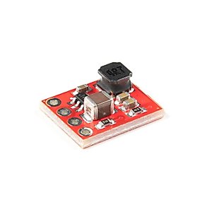 SparkFun BabyBuck Regulator Breakout-3.3V (AP63203)- Regulate power- 2A synchronous buck converter- wide input 3.8V-32V- high-efficiency step-down DC/DC conversion- low profile 0.4in x 0.5in footprint