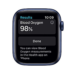 Apple Watch Series 6 (GPS + Cellular, 44mm) - Blue Aluminum Case with Deep Navy Sport Band (Renewed)