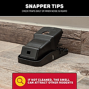 Catchmaster Jumbo Snapper Mouse Traps 6-Pk, Mouse Traps Indoor for Home, Reusable Rodent Killer for House, Outdoor Critter Catcher, Eco Friendly Pest Control for Garage, Basement, & Kitchen