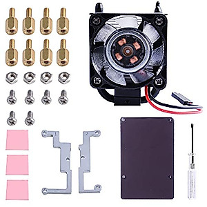 GeeekPi ICE Tower Cooler for Raspberry Pi, RGB Cooling Fan with Aluminum Heatsink for Raspberry Pi 4 Model B & Raspberry Pi 3B+ & Raspberry Pi 3 Model B (Black)