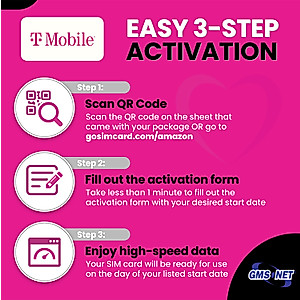 T-Mobile Prepaid USA SIM Card (90 Day) | 5G/4G-LTE Unlimited High Speed Data/Calls/Texts() Prepaid SIM Card for USA| Phone use only not for Modem |