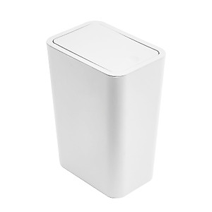 CENGNIAN Bathroom Trash Can with Lid, Small Garbage Can with Press Lid, Plastic Wastebasket with Popup Lid for Toilet, Office, Bedroom, Living Room